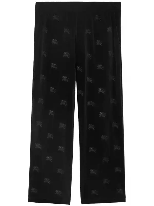 Burberry Ekd Velvet Jogging Pants - Black