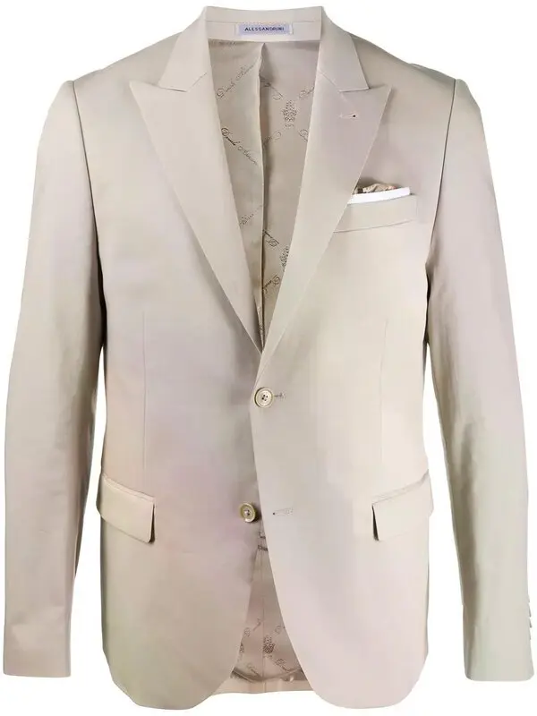 DANIELE ALESSANDRINI Classic Tailored Blazer - Neutrals