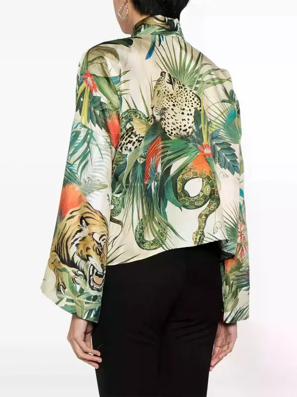 Roberto Cavalli Graphic-print Silk Shirt