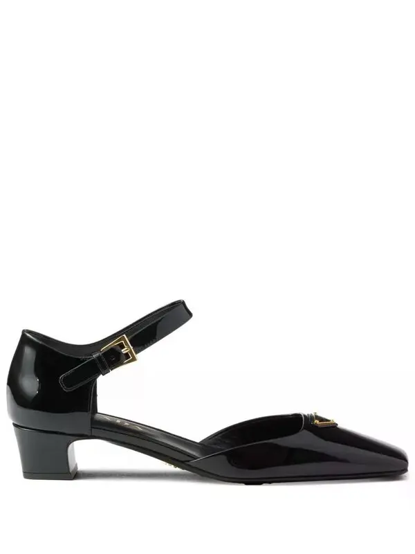 Prada 35mm Patent-leather Pumps - Black