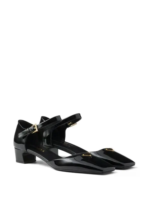 Prada 35mm Patent-leather Pumps - Black
