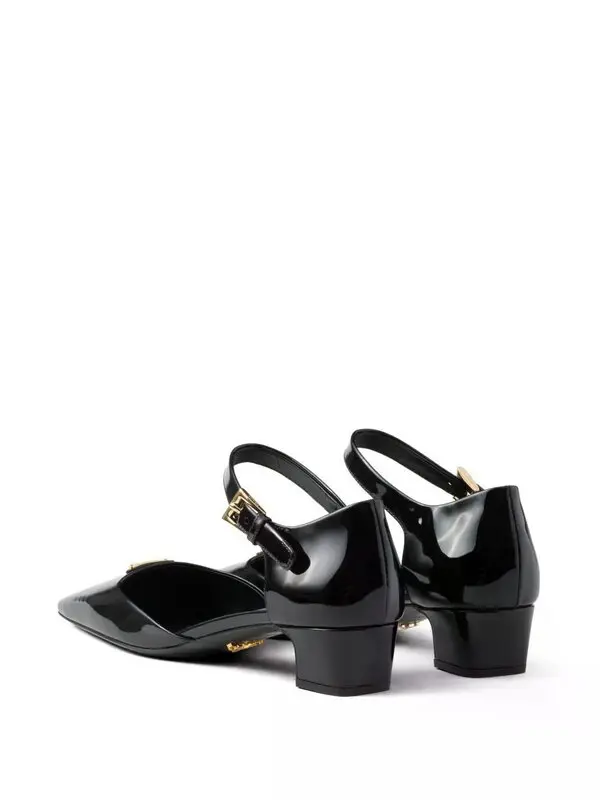 Prada 35mm Patent-leather Pumps - Black