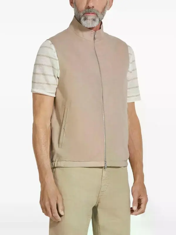 Zegna Oasi Lino Gilet - Neutrals