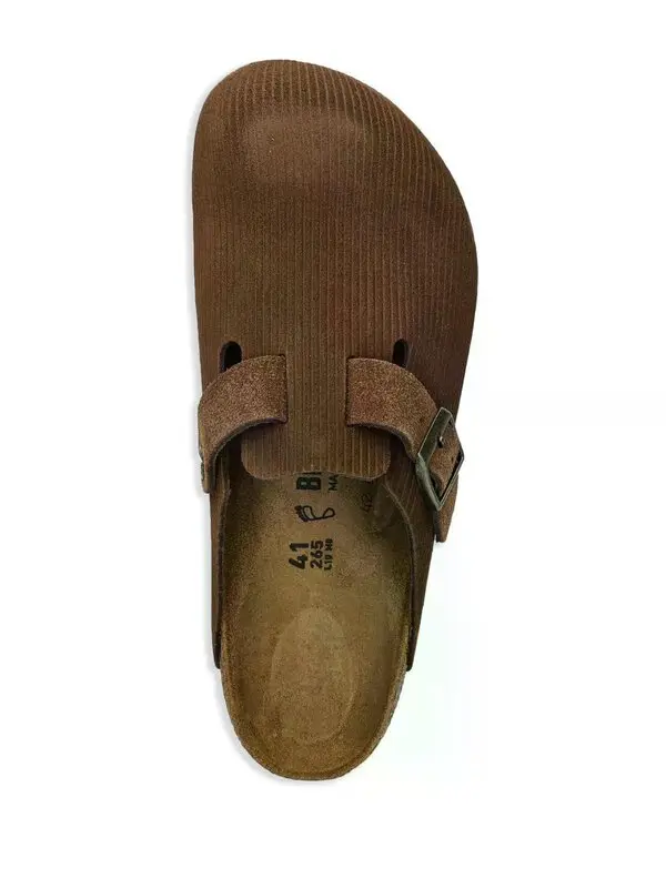 BIRKENSTOCK Boston Suede Slippers - Brown