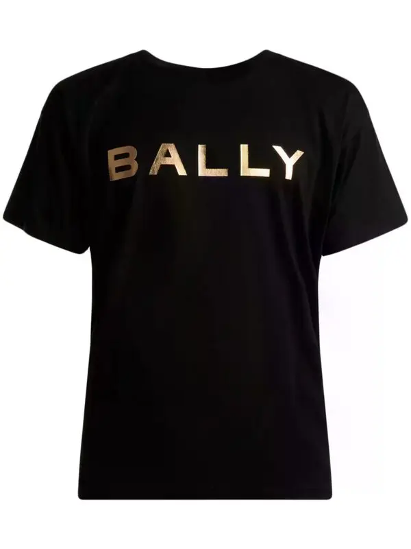 Bally Metallic-logo Cotton T-shirt - Black