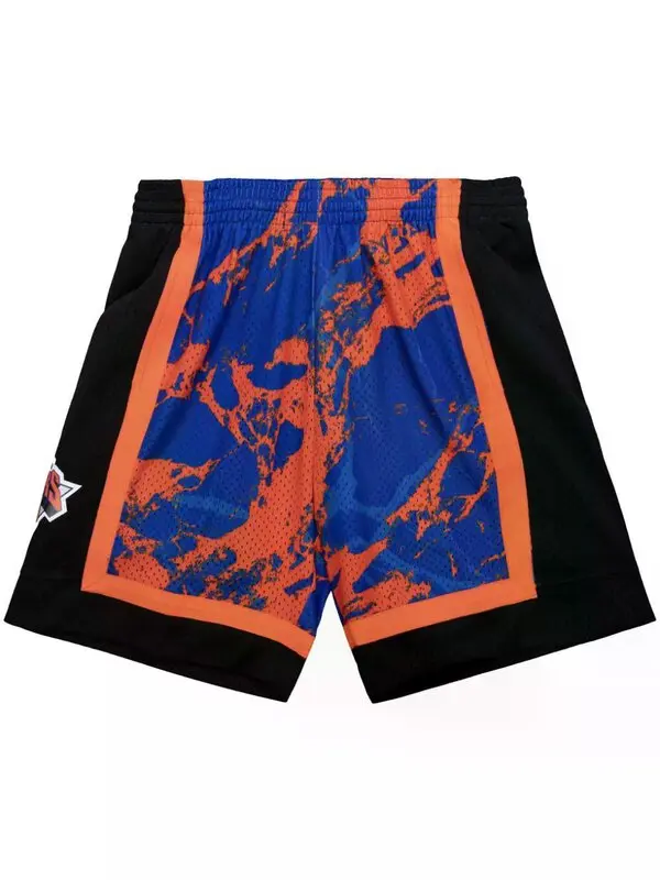 Mitchell & Ness Ny Knicks 1996 Team Marble Basketball Shorts - Blue