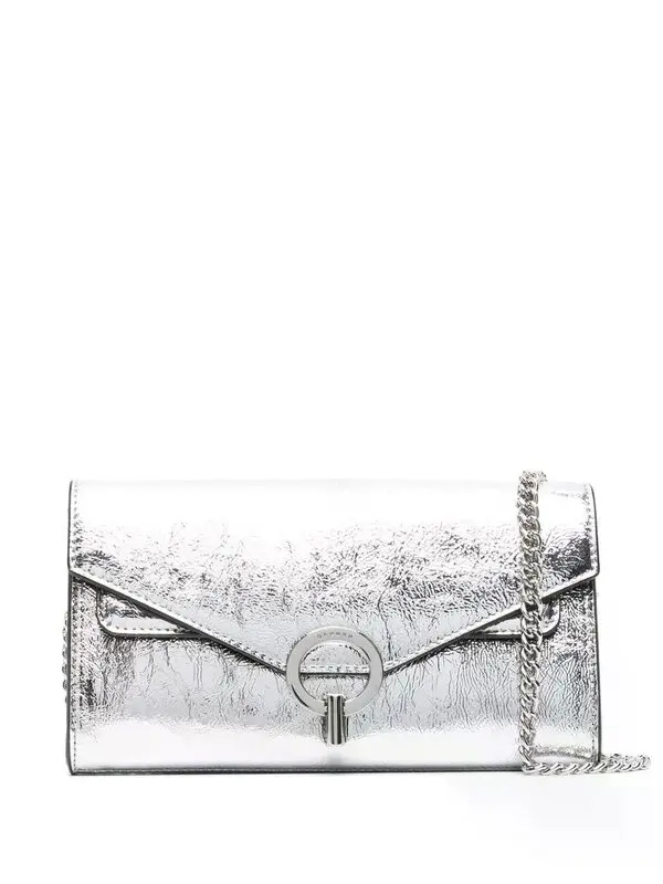 Sandro Yza Metallic Clutch Bag