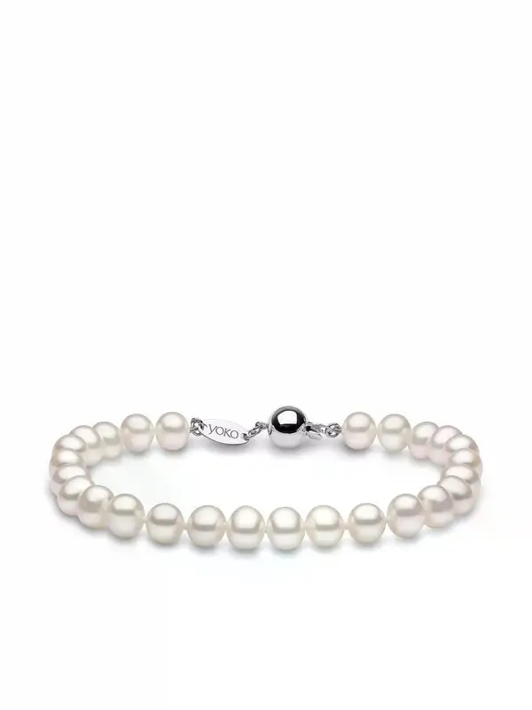 Yoko London 18kt White Gold Freshwater Pearl Bracelet - Silver