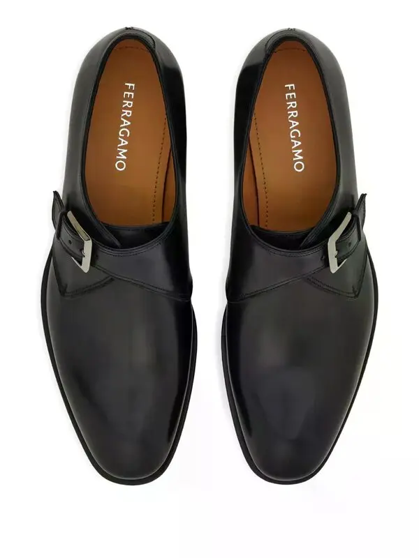 FERRAGAMO Buckled Monk Strap Shoes