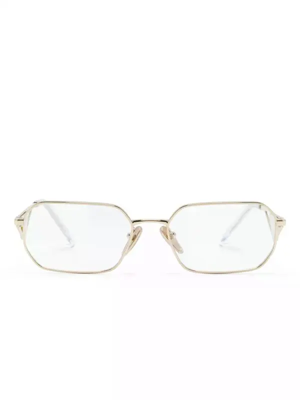 Prada Geometric-frame Glasses - Gold