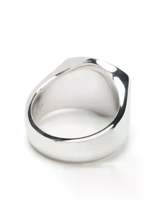 Tom Wood Shield Black Mother-of-pearl Signet Ring