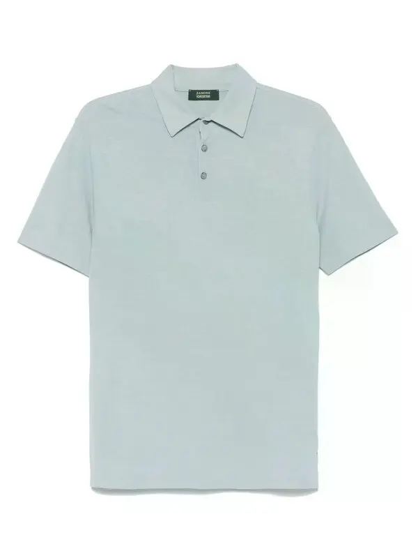 ZANONE Cotton Polo Shirt - Blue