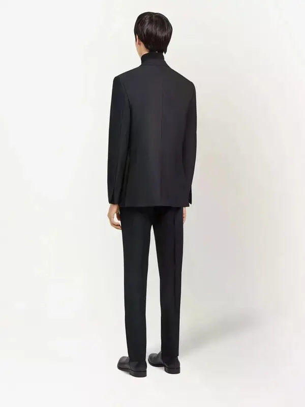 Zegna Trofeo 600 Single-breasted Wool-silk Suit - Black