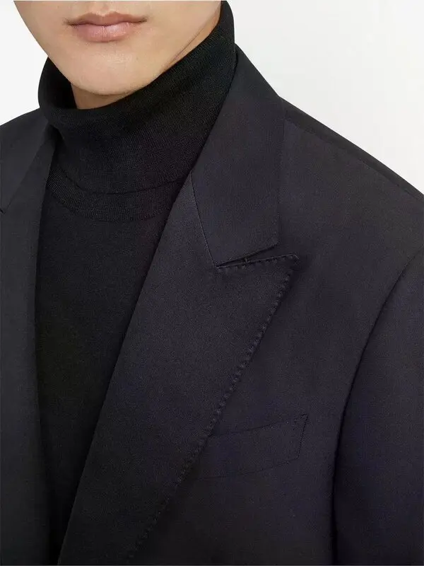 Zegna Trofeo 600 Single-breasted Wool-silk Suit - Black