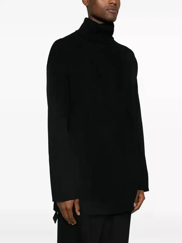Yohji Yamamoto Ribbed-knit Turtleneck Sweater
