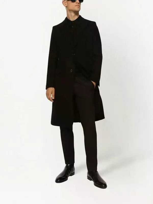 Dolce & Gabbana Single-breasted Wool Coat