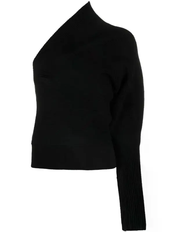 Rick Owens One-shoulder Ribbed-knit Jumper