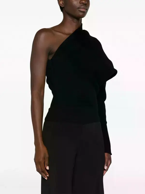 Rick Owens One-shoulder Ribbed-knit Jumper