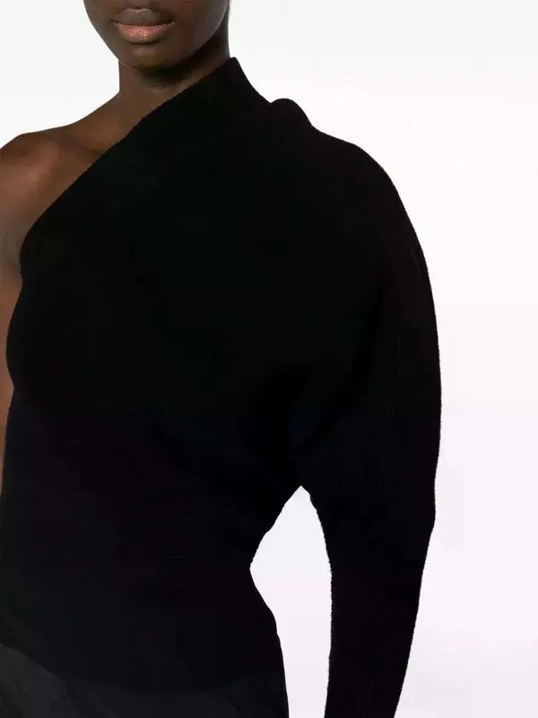 Rick Owens One-shoulder Ribbed-knit Jumper