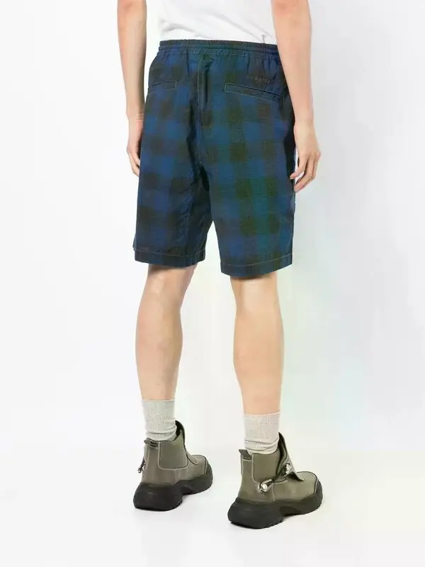 AND WANDER Check-print Track Shorts