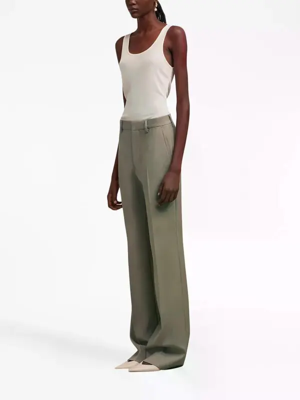 AMI Paris Wide-leg Virgin Wool Trousers