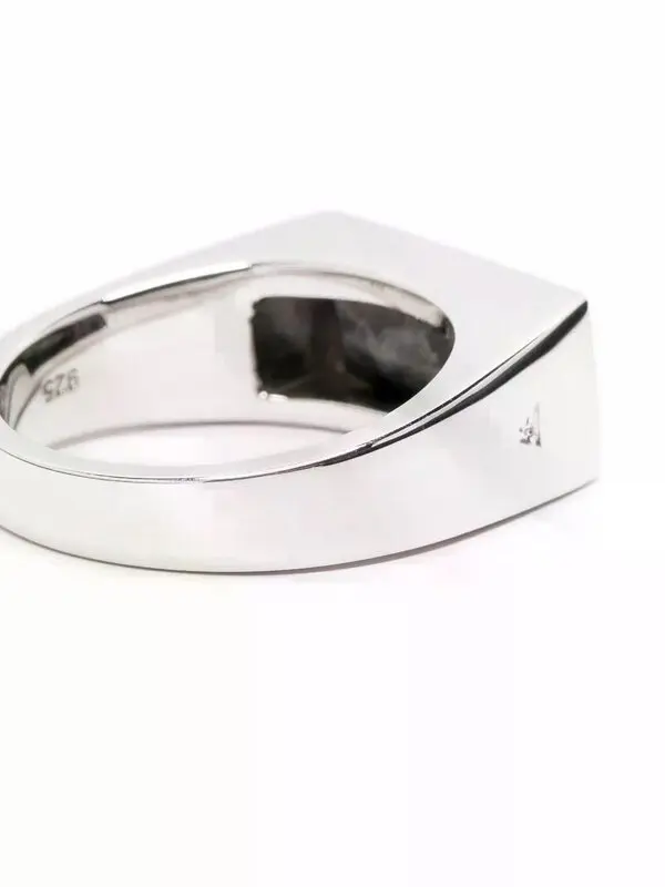 Tom Wood Larvikite-detail Signet Ring