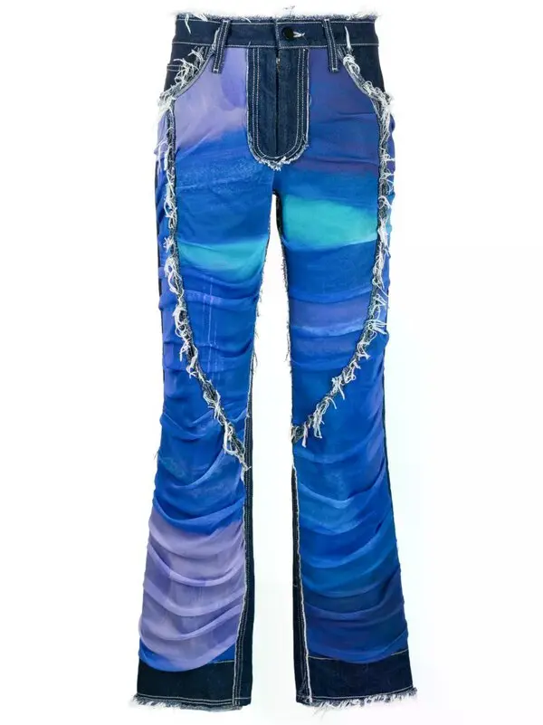 Paula Canovas Del Vas Tulle Panel Jeans