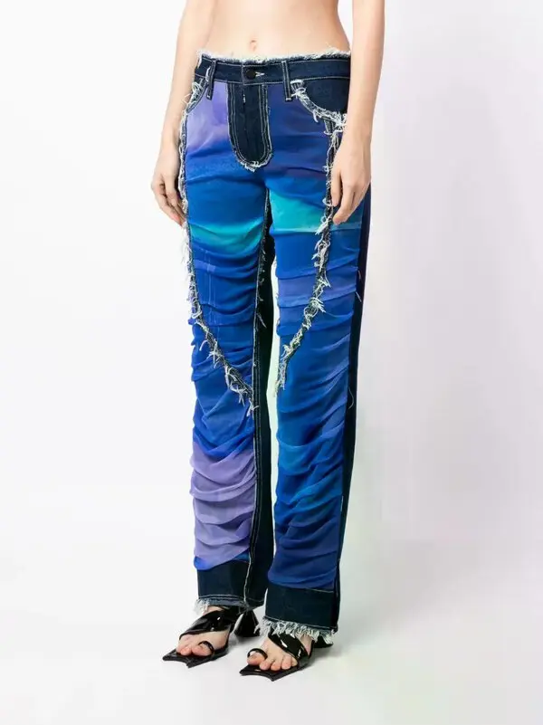 Paula Canovas Del Vas Tulle Panel Jeans