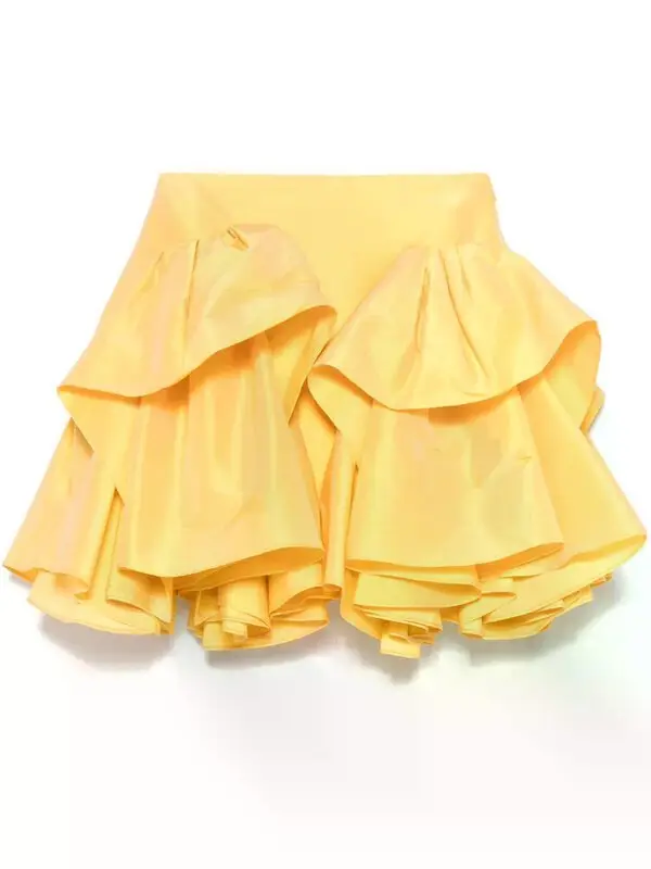 Viktor & Rolf Ruffle-detail Midi Skirt - Yellow