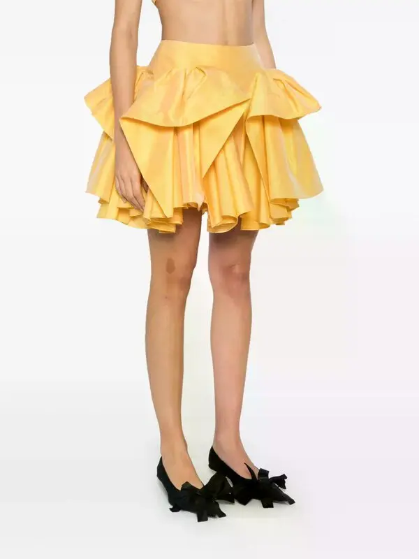 Viktor & Rolf Ruffle-detail Midi Skirt - Yellow