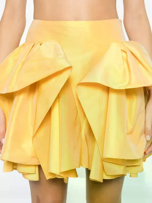 Viktor & Rolf Ruffle-detail Midi Skirt - Yellow