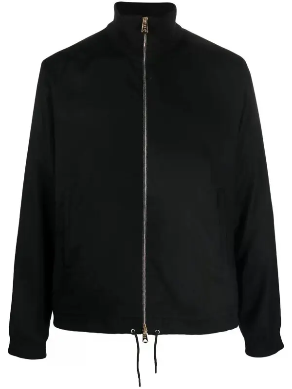 Paul Smith Ribbed-collar Jersey-texture Bomber Jacket