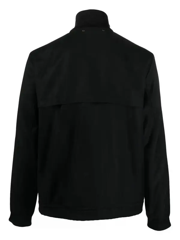 Paul Smith Ribbed-collar Jersey-texture Bomber Jacket