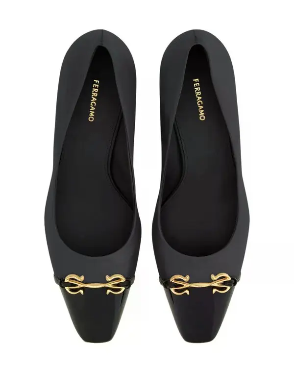 FERRAGAMO 60mm Gancini-plaque Pumps