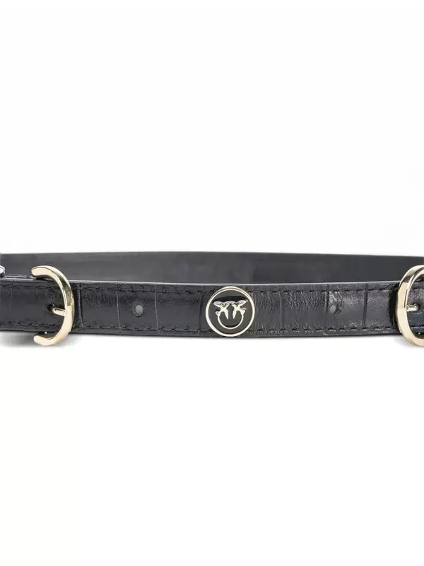 Pinko Crocodile-effect Leather Belt