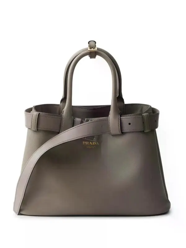 Prada Buckle Tote Bag - Grey