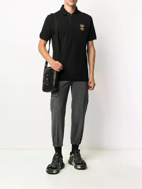 Dolce & Gabbana Embroidered Piqué Polo Shirt
