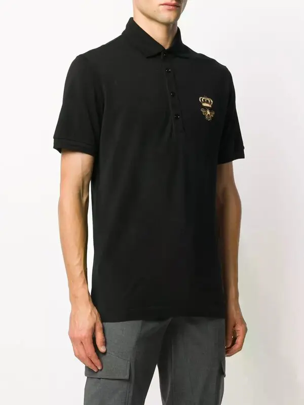 Dolce & Gabbana Embroidered Piqué Polo Shirt