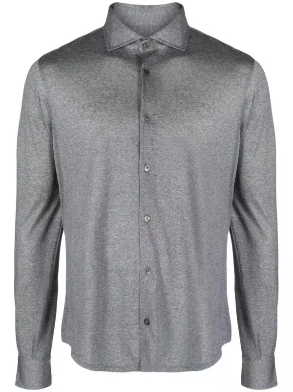 Fedeli Jersey Wool Shirt - Grey