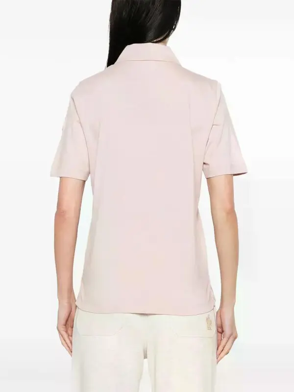 Moncler Logo-patch Polo Top - Pink