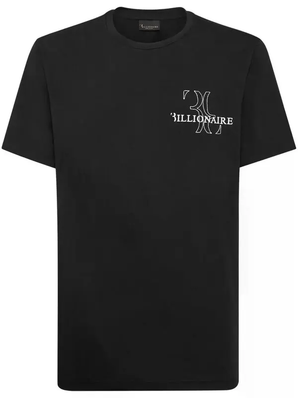 BILLIONAIRE Logo-embroidered Cotton T-shirt