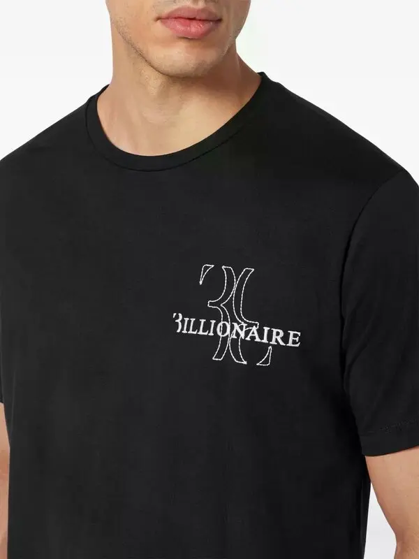 BILLIONAIRE Logo-embroidered Cotton T-shirt