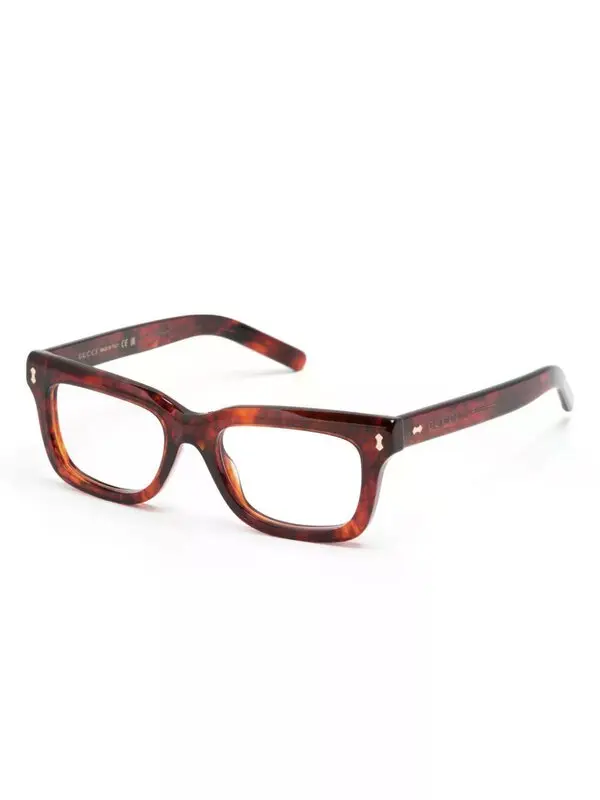 Gucci Logo-engraved Square-frame Glasses