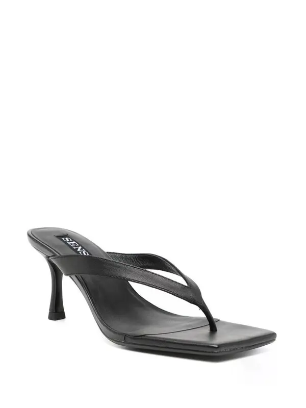 Senso Elvie Ii Square-toe Sandals - Black