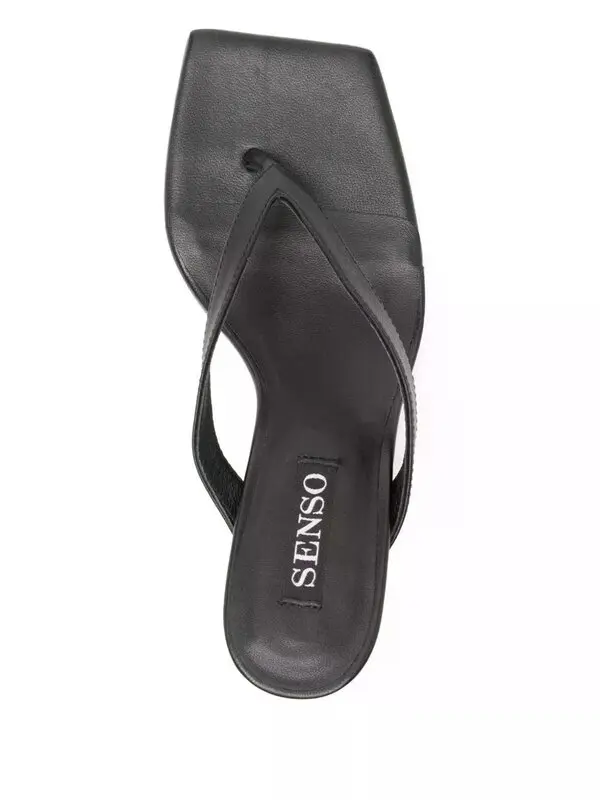 Senso Elvie Ii Square-toe Sandals - Black