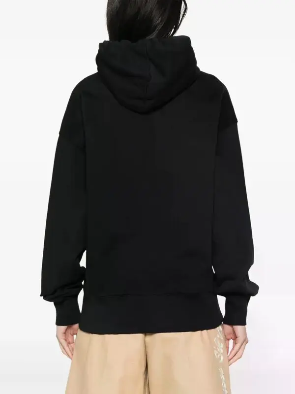 MSGM Logo Print Hoodie - Black