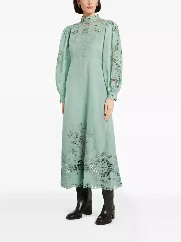 Farm Rio Embroidered Midi Dress