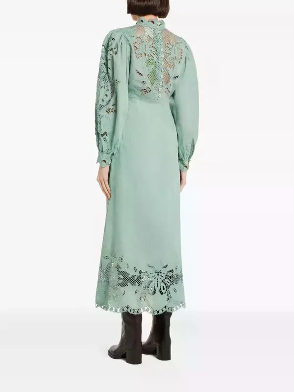 Farm Rio Embroidered Midi Dress