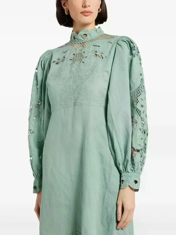 Farm Rio Embroidered Midi Dress