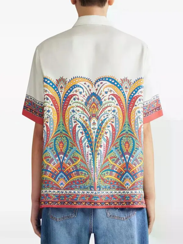 Etro Paisley-print Silk-satin Shirt